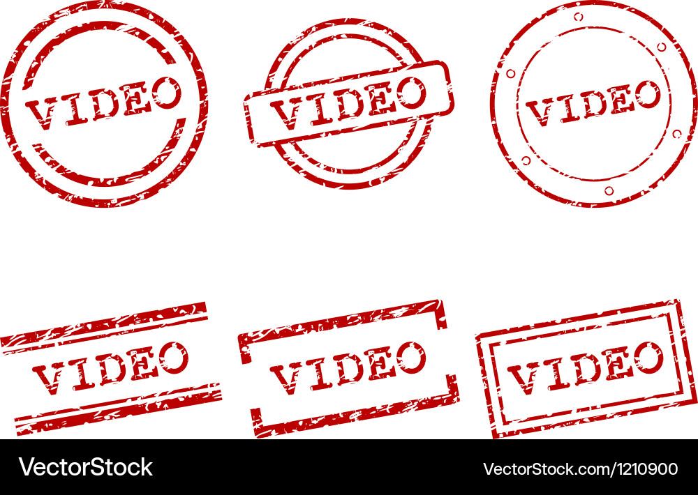 Video stamps Royalty Free Vector Image - VectorStock