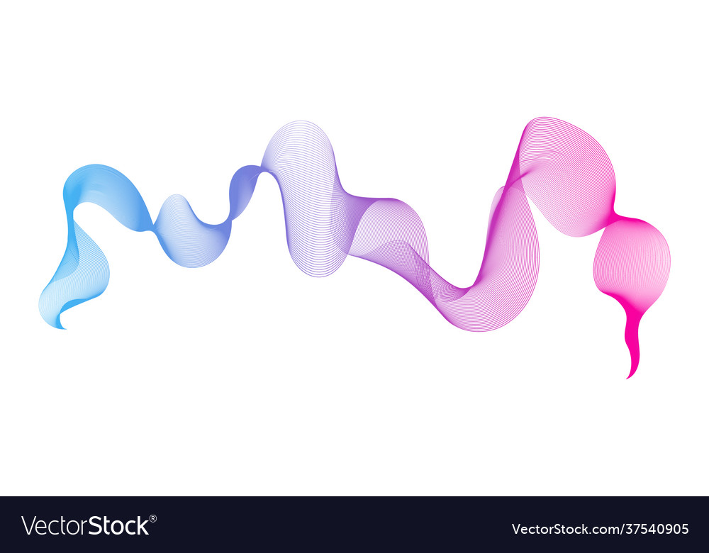 Abstract Backdrop With Wave Gradient Lines Vector Image