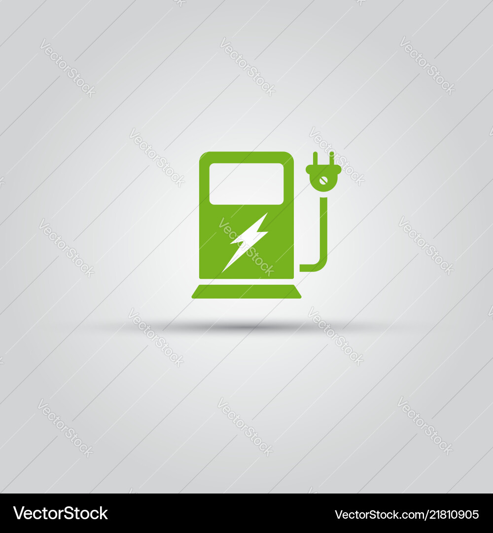 Charging station for electric vehicles icon Vector Image