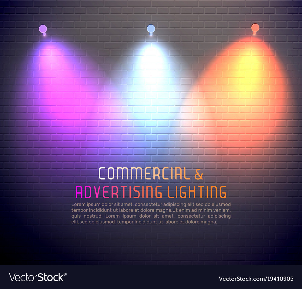 Colored light effects poster Royalty Free Vector Image