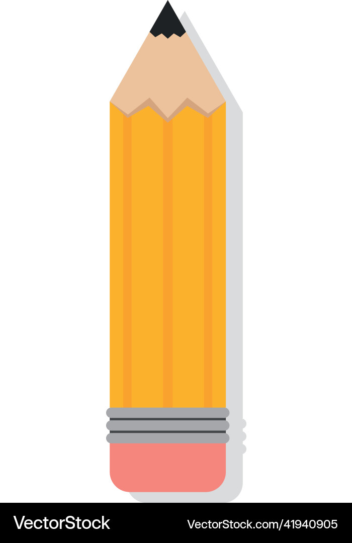 Isolated pencil supplies school Royalty Free Vector Image