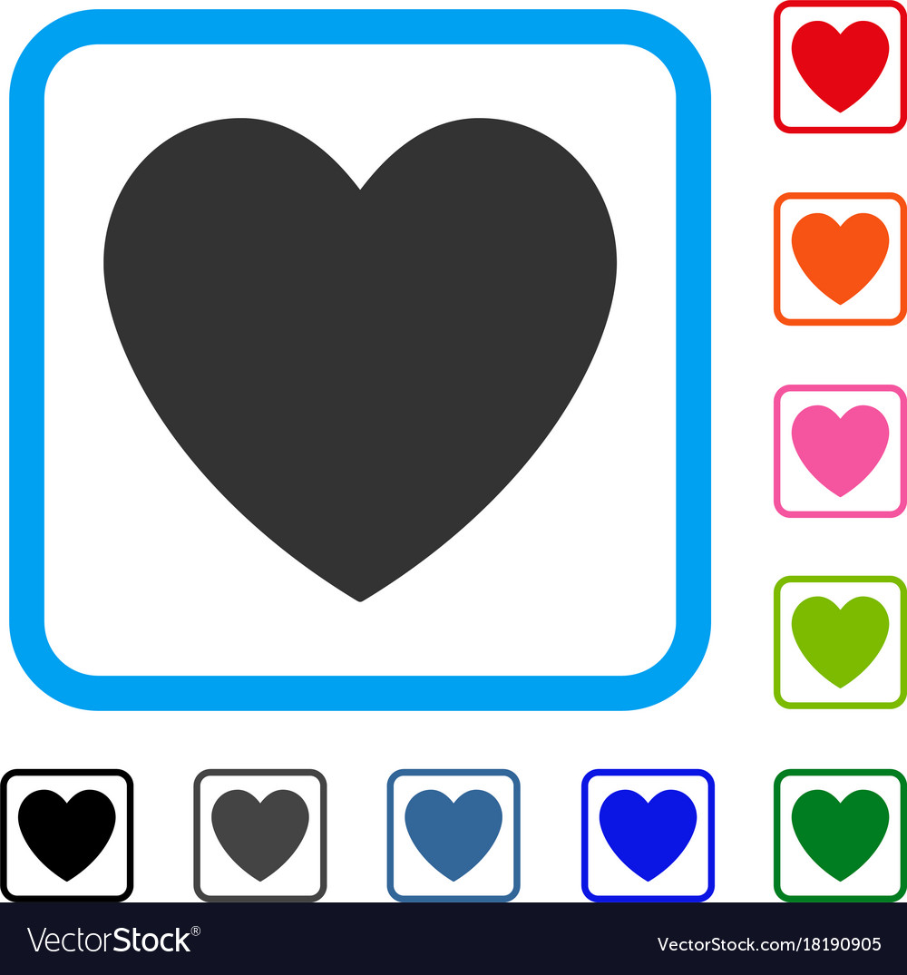 Love heart framed icon Royalty Free Vector Image Love heart framed icon Royalty Free Vector Image