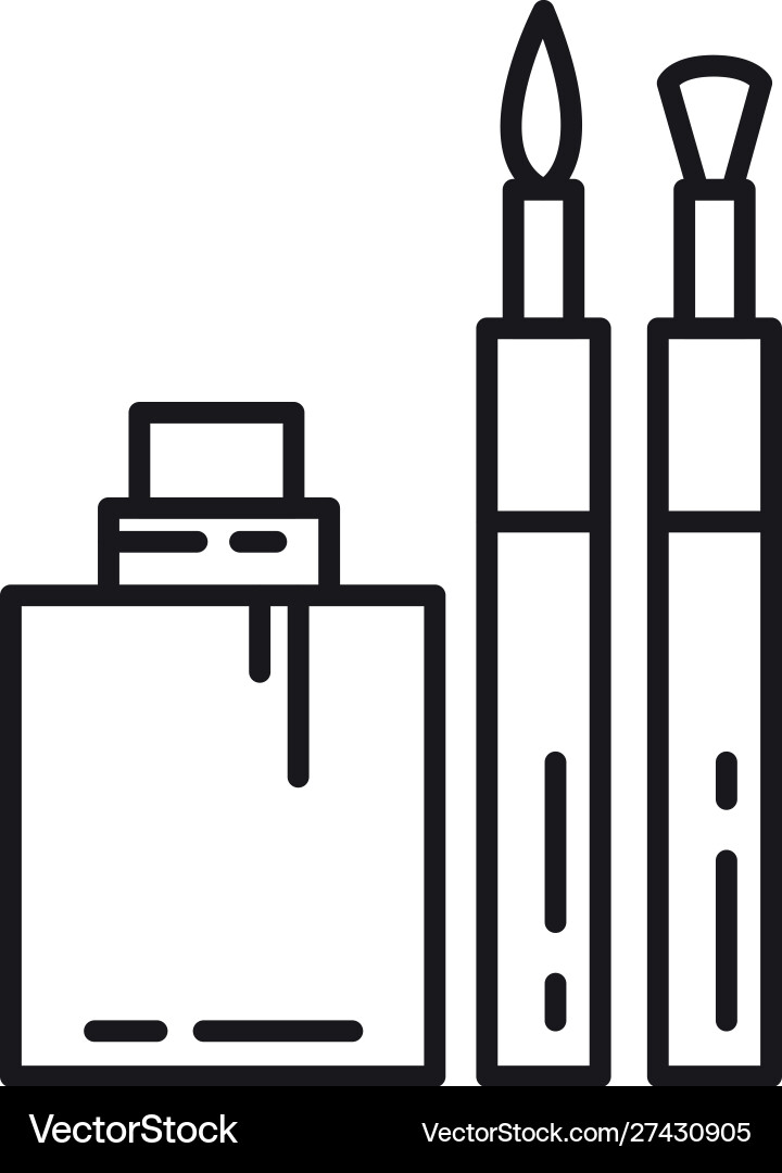 Makeup tub bottle beauty flat icon Royalty Free Vector Image