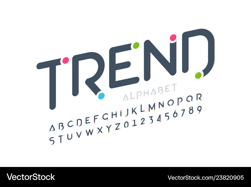 Modern font design trendy alphabet letters Vector Image