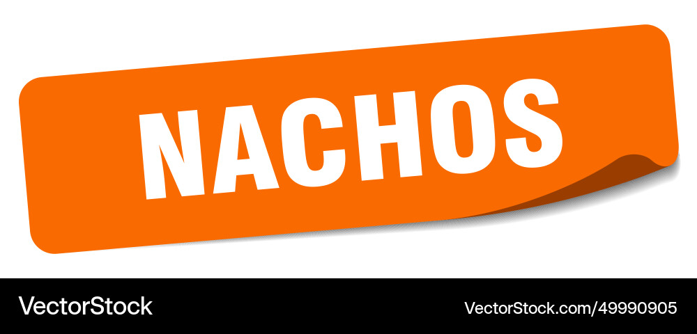 Nachos sticker label Royalty Free Vector Image