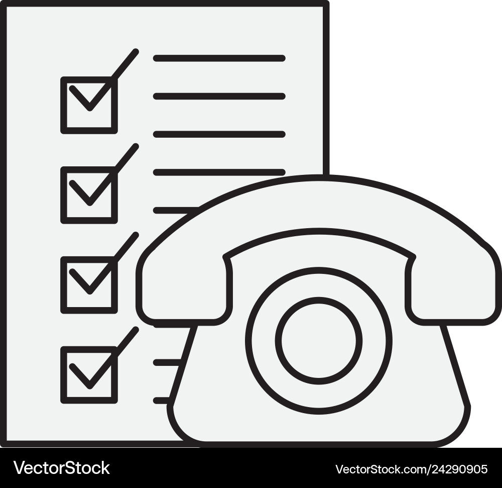 Online shopping logistic telephone check list Vector Image