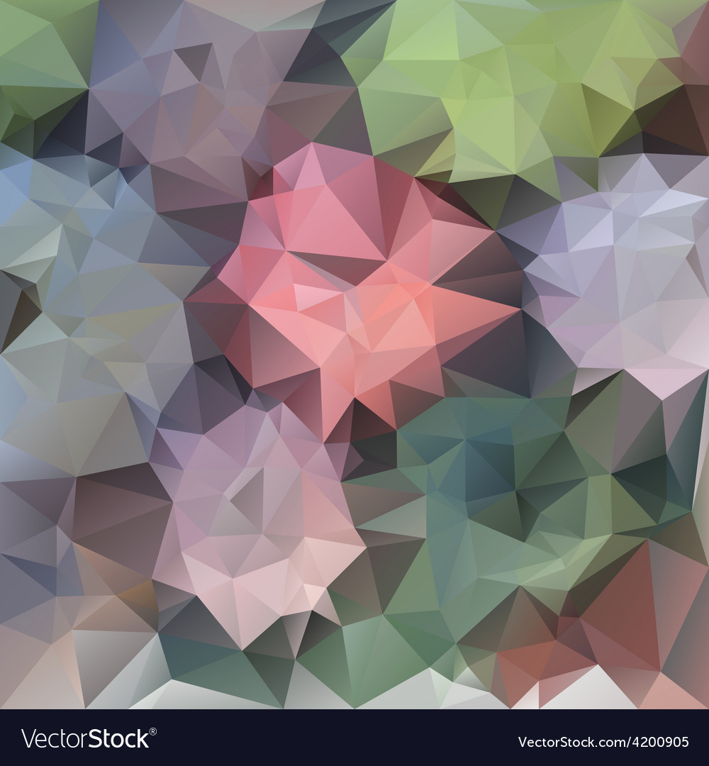 Pastel spring flower polygonal triangular pattern Vector Image