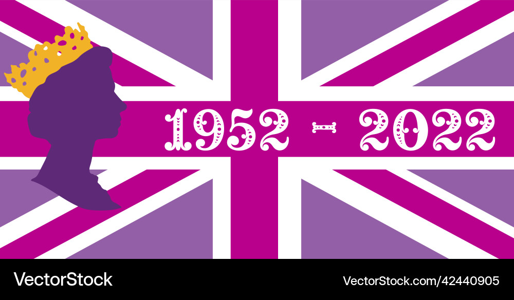 Queens platinum jubilee celebrations with queen Vector Image