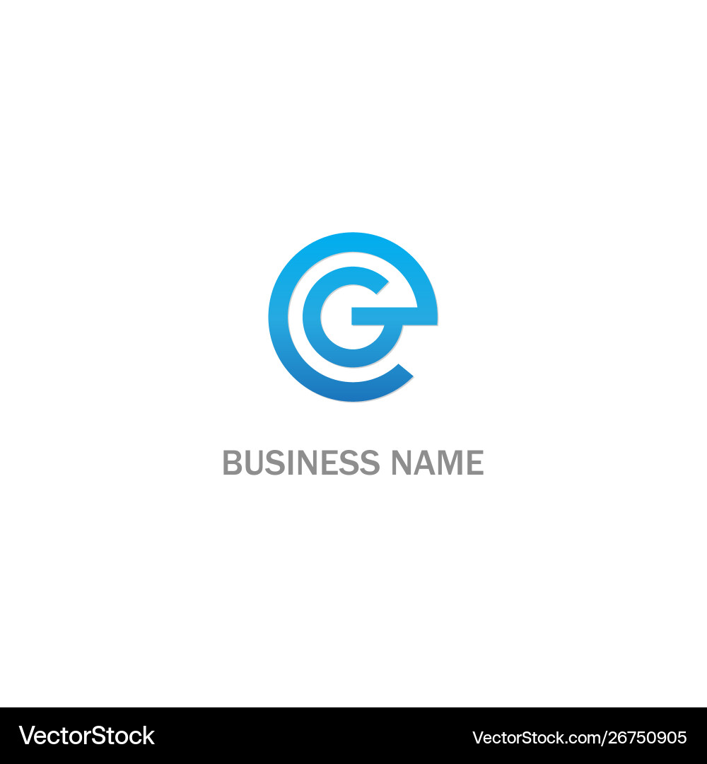 Round line g initial company logo Royalty Free Vector Image