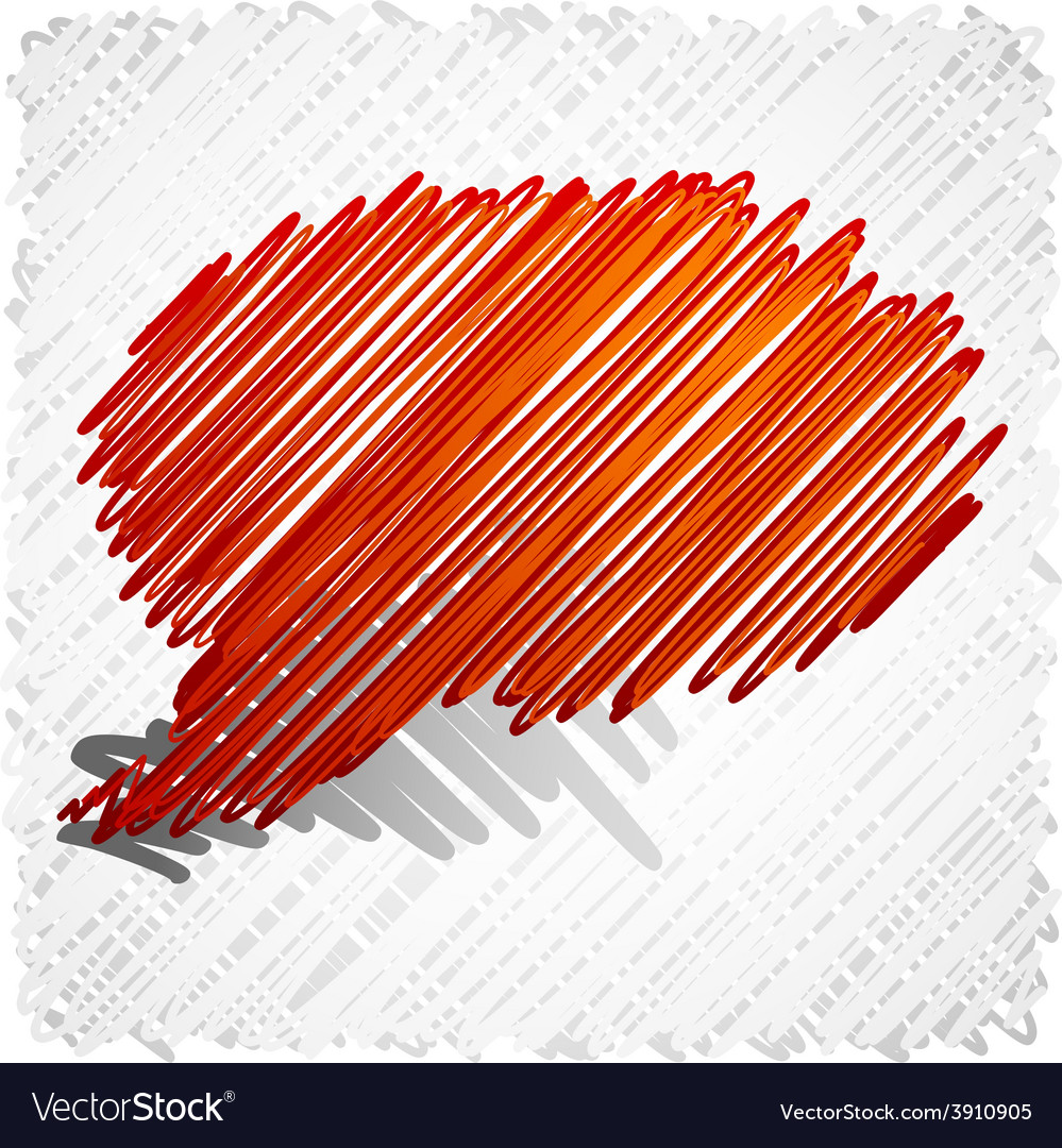 Scribbled speech shape Royalty Free Vector Image