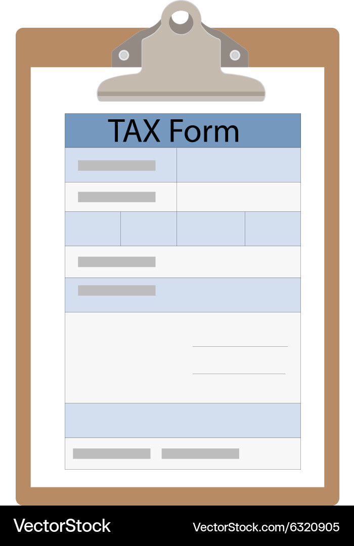 Tax form Royalty Free Vector Image - VectorStock