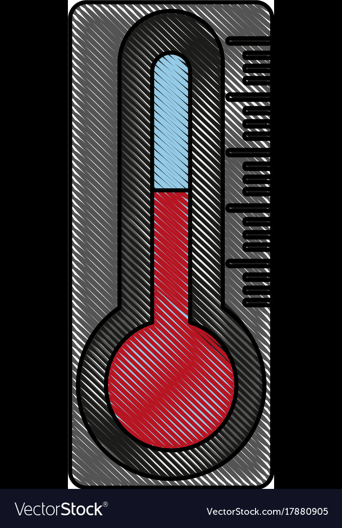 Thermometer temperature tool Royalty Free Vector Image