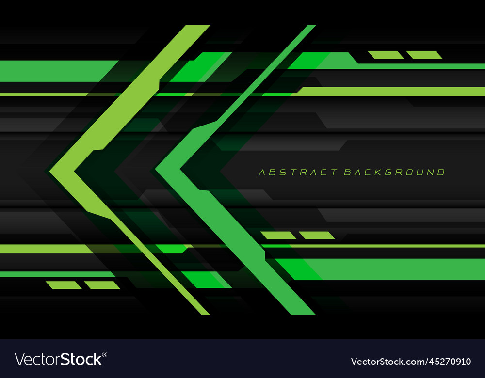 Abstract green cyber arrow direction geometric Vector Image Abstract green cyber arrow direction geometric Vector Image