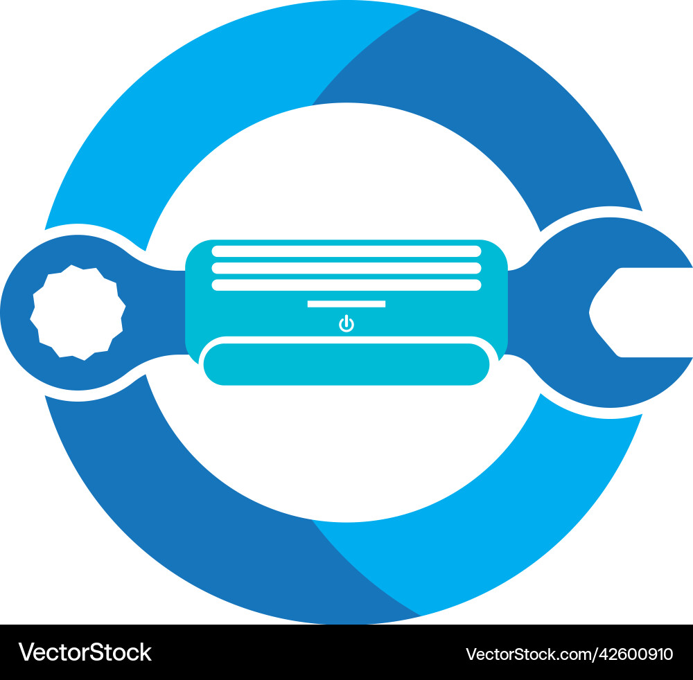 Air conditioning logo Royalty Free Vector Image