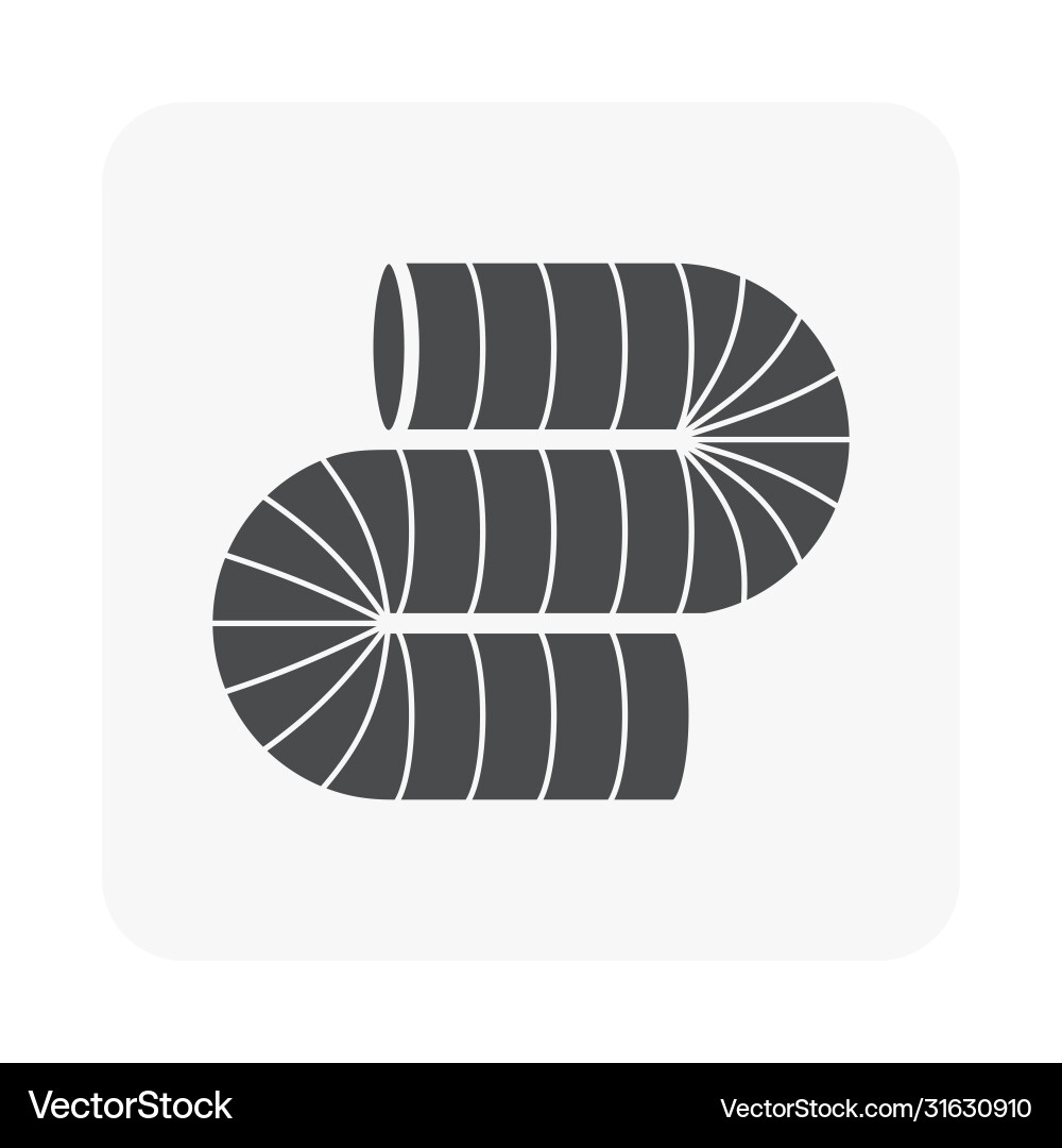Air duct pipe icon for hvac system Royalty Free Vector Image