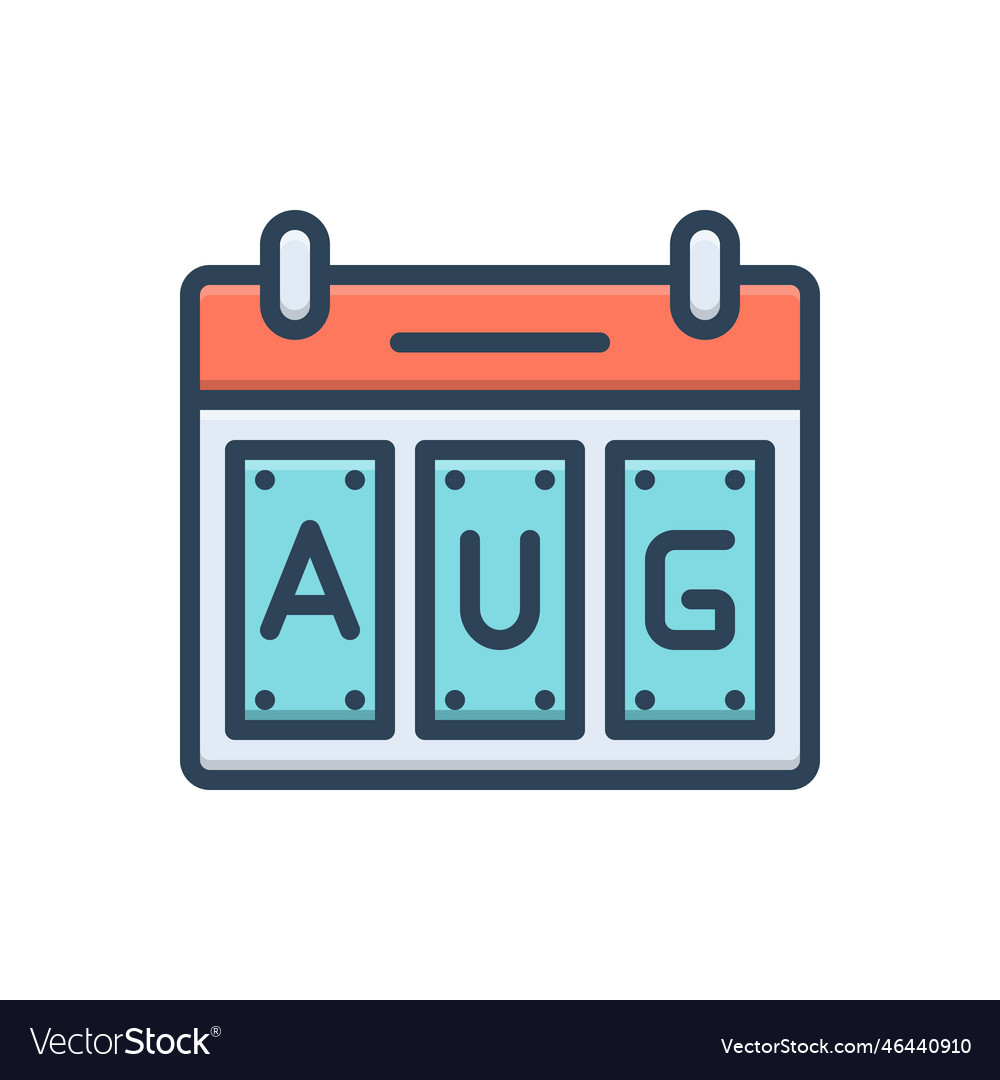 August Royalty Free Vector Image - VectorStock