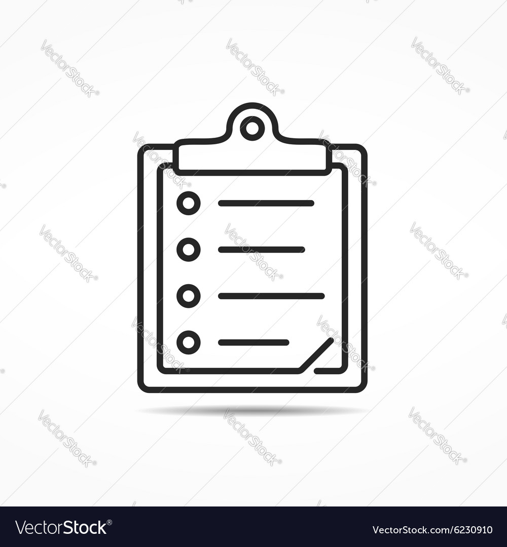 Clipboard line icon Royalty Free Vector Image - VectorStock Clipboard line icon Royalty Free Vector Image - VectorStock