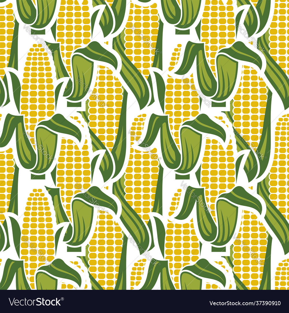 Corn seamless pattern Royalty Free Vector Image