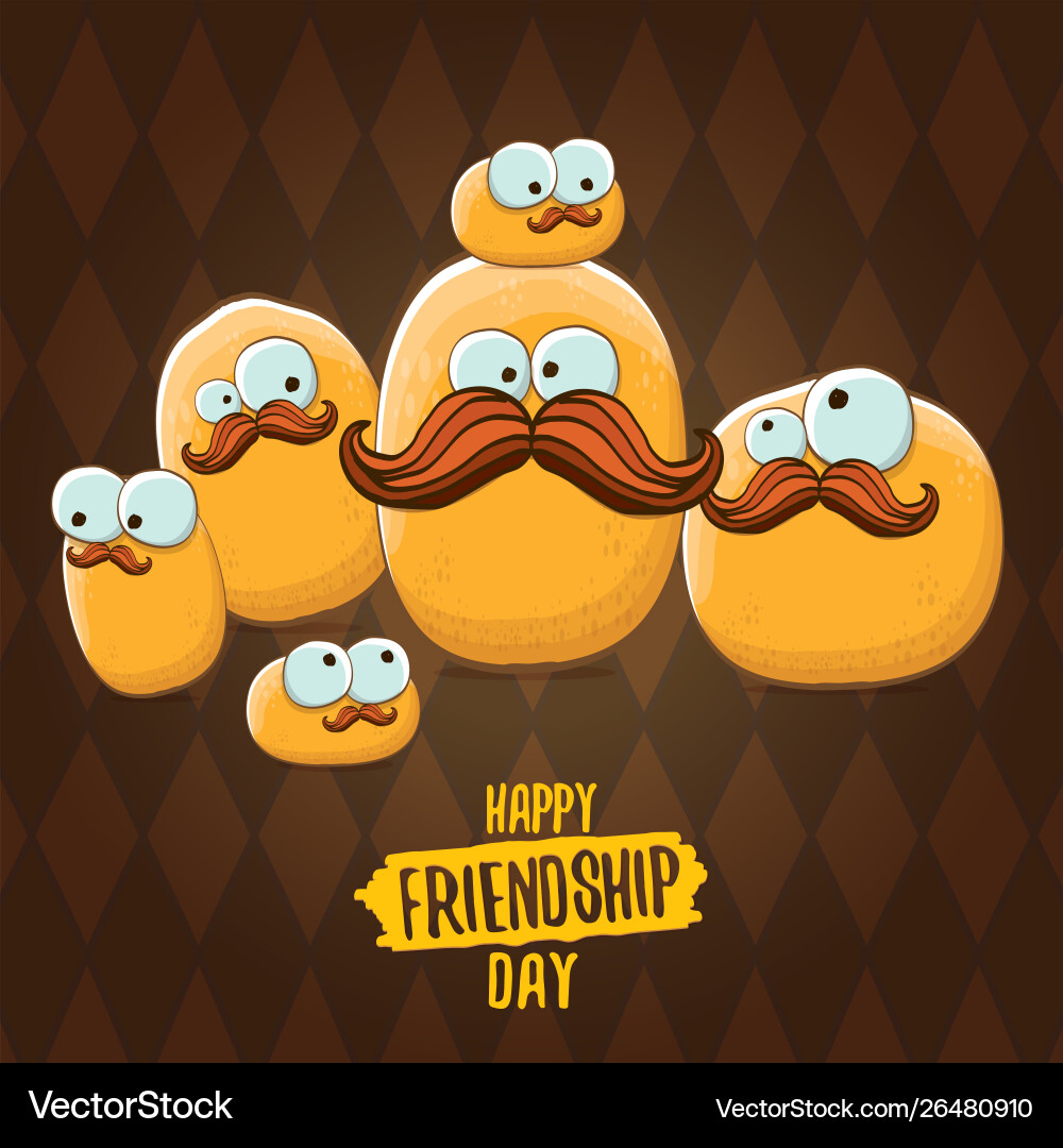 Happy friendship day funky Royalty Free Vector Image