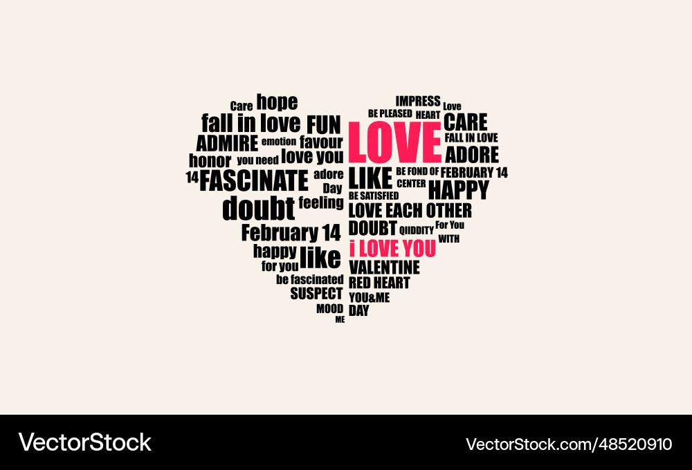 Heart shape and message about love cute Royalty Free Vector
