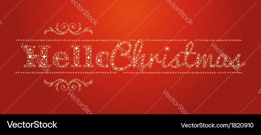 Hello christmas stars signal Royalty Free Vector Image