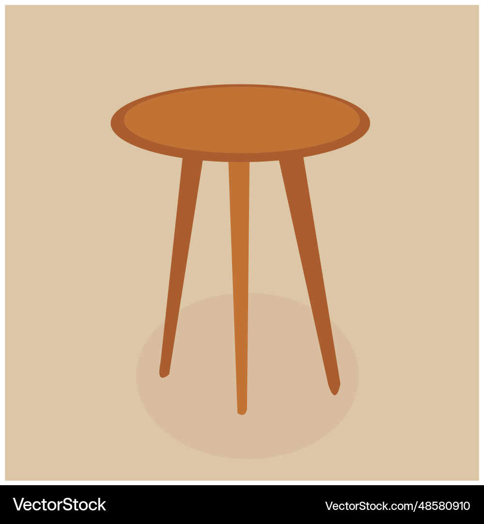 Image of wooden stool Royalty Free Vector Image