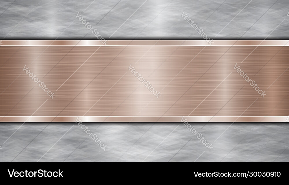 Metal background with polished plate Royalty Free Vector