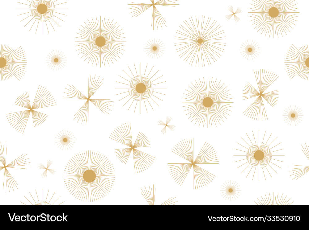 Minimal golden christmas stars seamless pattern Vector Image
