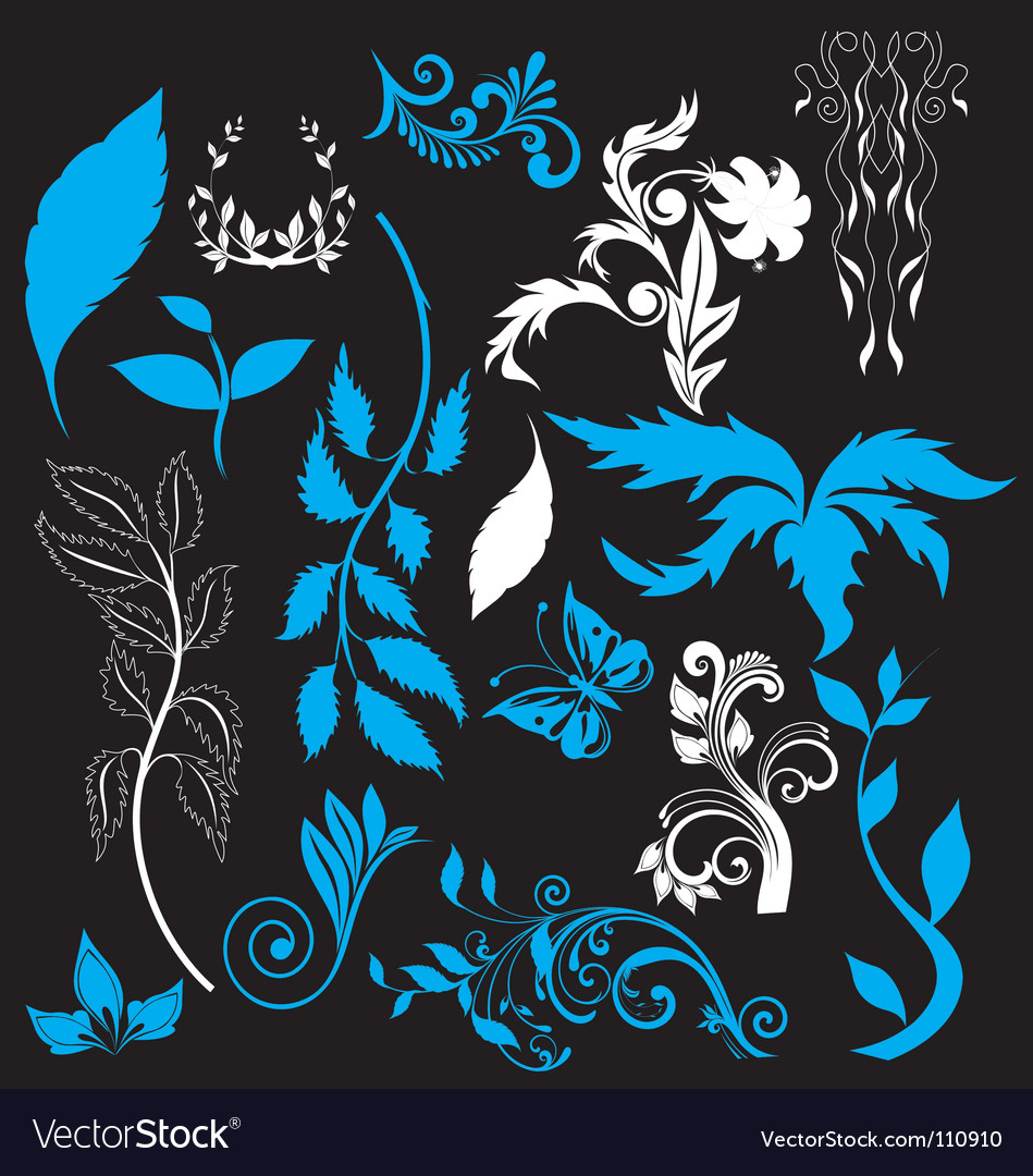 Nature elements Royalty Free Vector Image - VectorStock