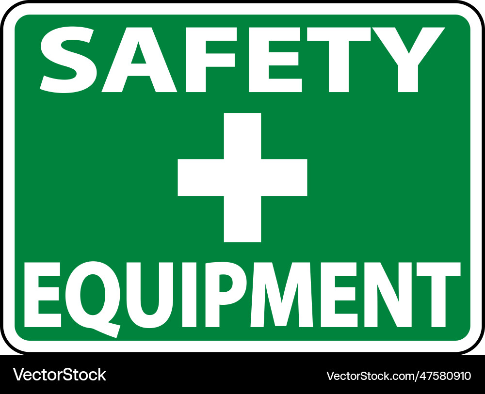 Safety equipment sign on white background Vector Image