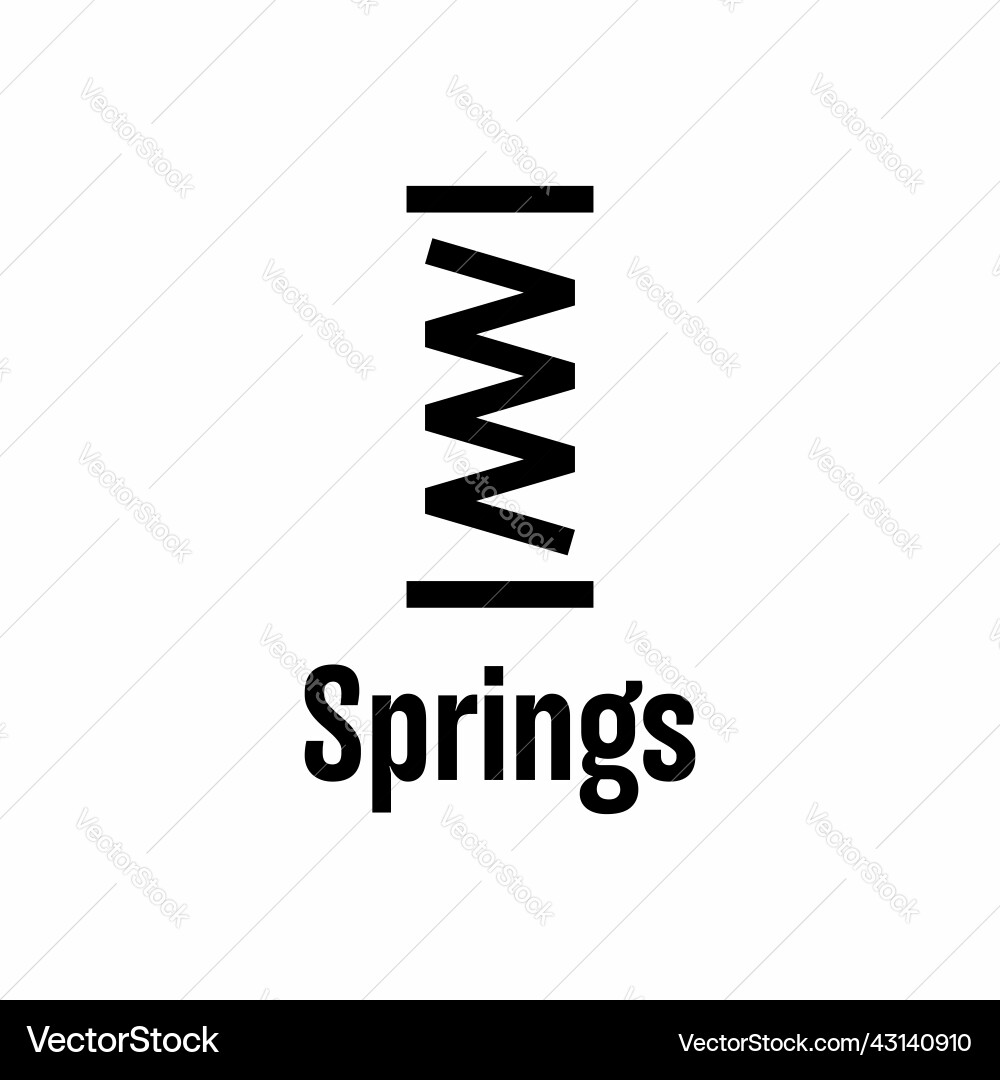 Springs property information sign Royalty Free Vector Image