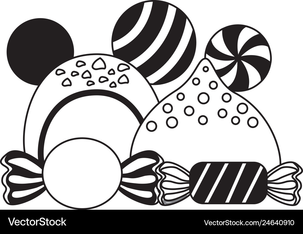 Sweet candies isolated icon Royalty Free Vector Image