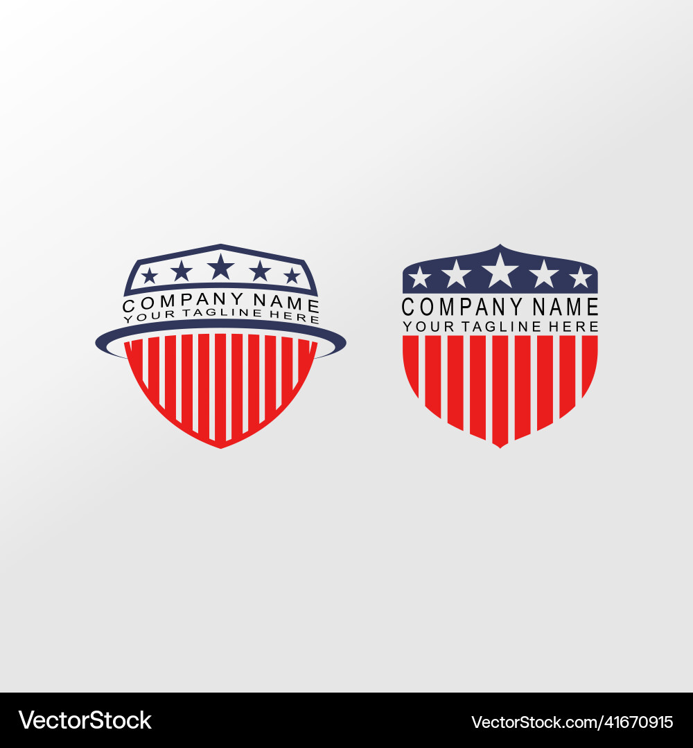 2 simple and strong emblem logo design abstract Vector Image