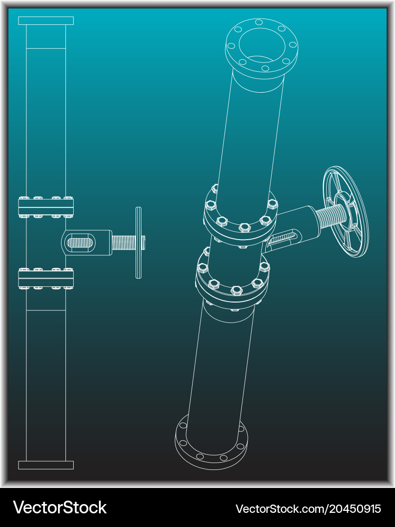 3d model of an pipeline Royalty Free Vector Image