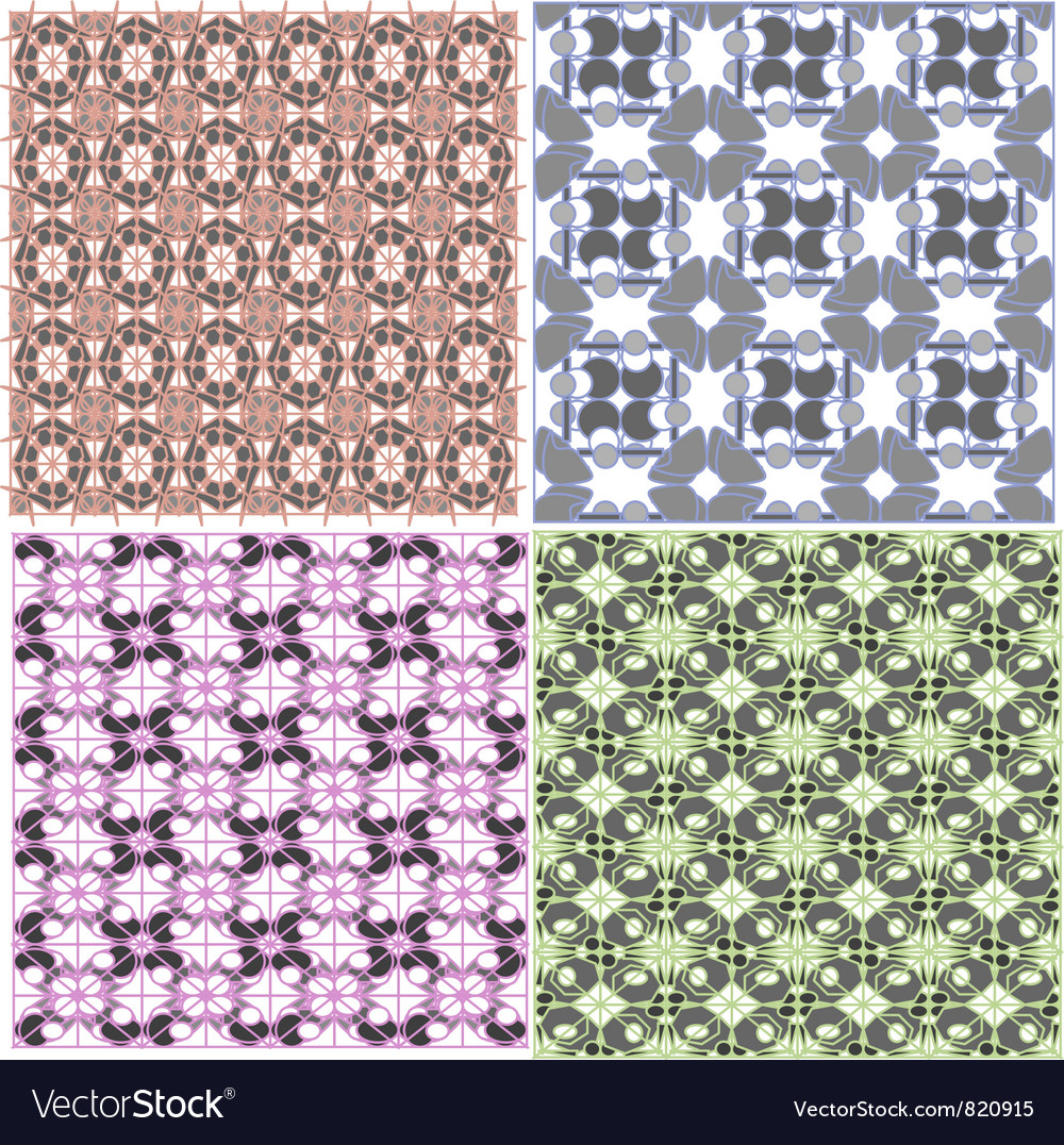 Abstract seamless pattern background set Vector Image