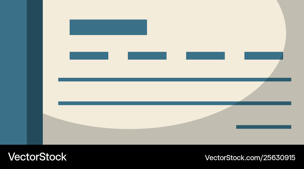 Bank check symbol isolated Royalty Free Vector Image