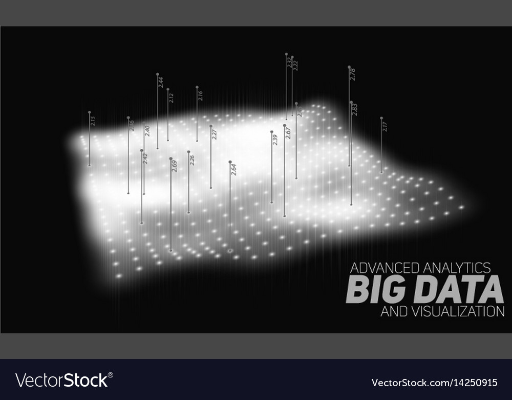 Big data plot grayscale Royalty Free Vector Image