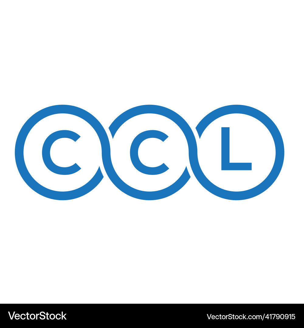 Ccl letter logo design on white background Vector Image