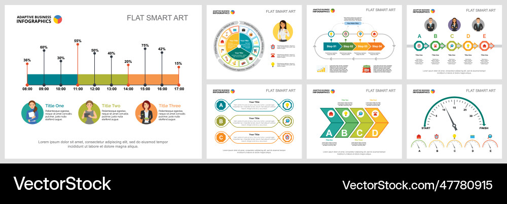 Colorful research or training concept infographic Vector Image