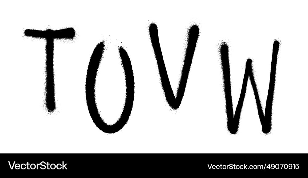 Graffiti spray font alphabet with a in black Vector Image