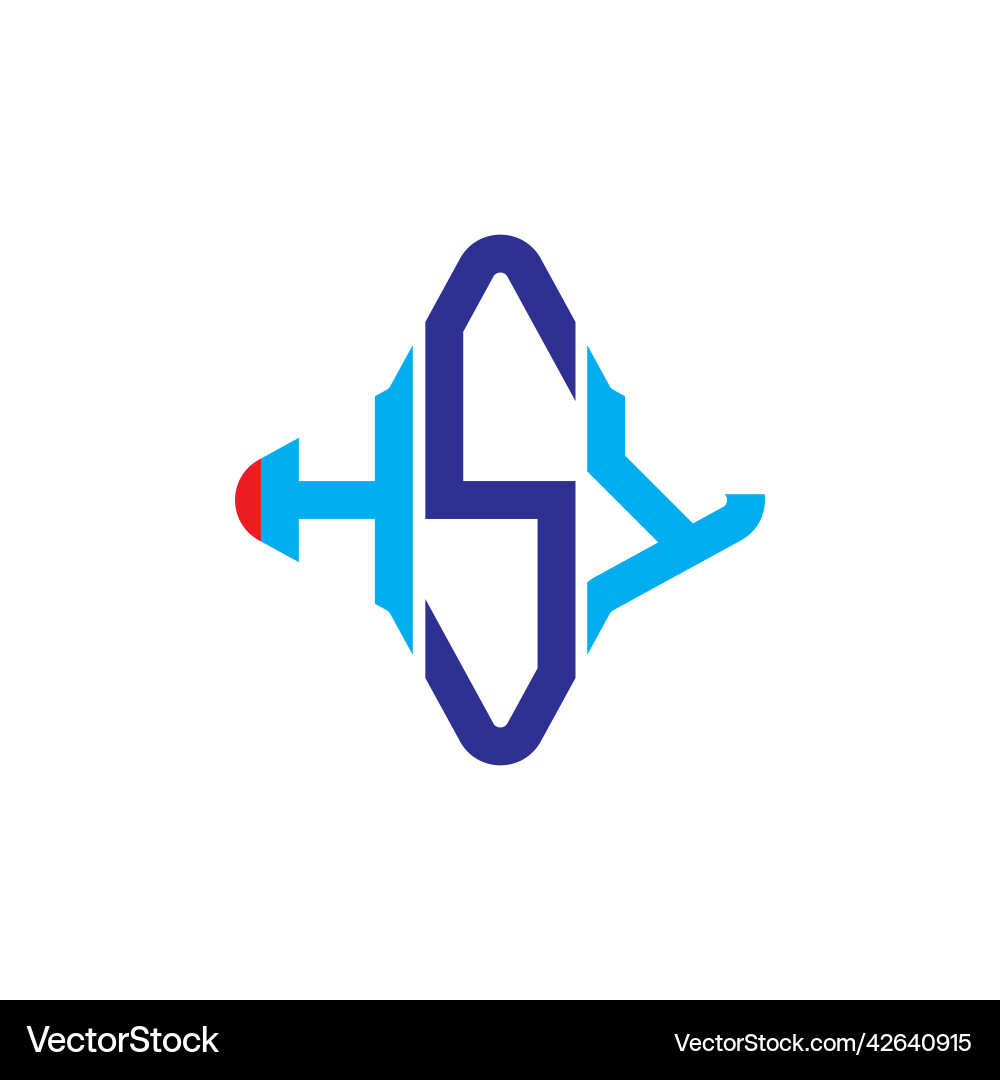 Hsy letter logo creative design with graphic Vector Image