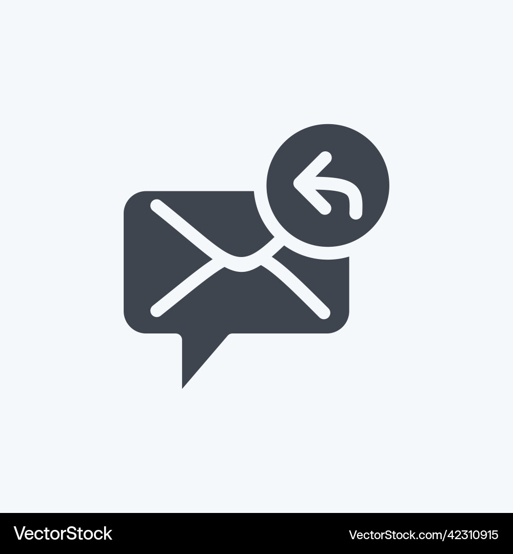 Icon email replay suitable for feedback symbol Vector Image