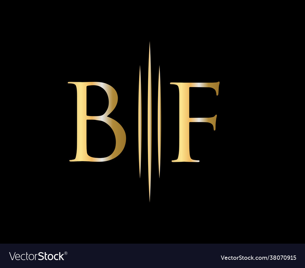 Letter bf logo monogram initial Royalty Free Vector Image