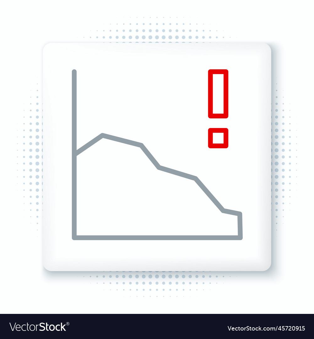 Line financial growth decrease icon isolated Vector Image