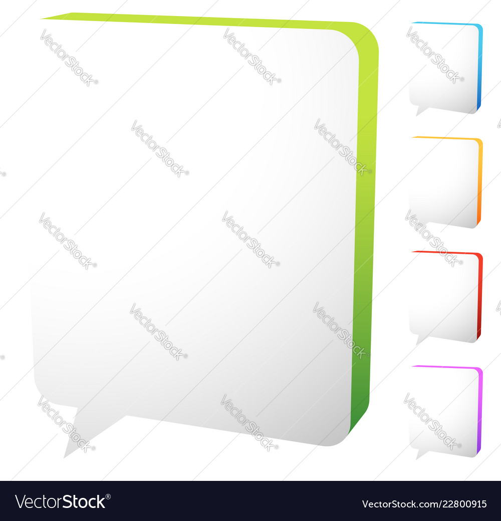 Speech bubble templates with tall space eps 10 Vector Image