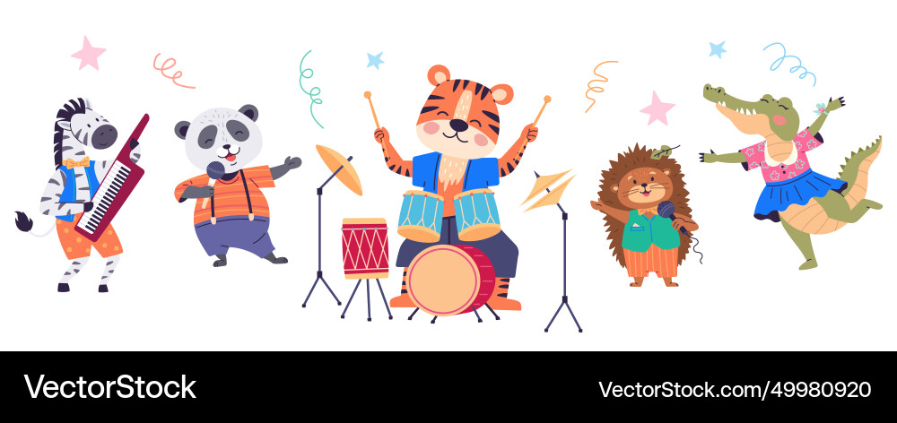 Animal party the metaphorically Royalty Free Vector Image