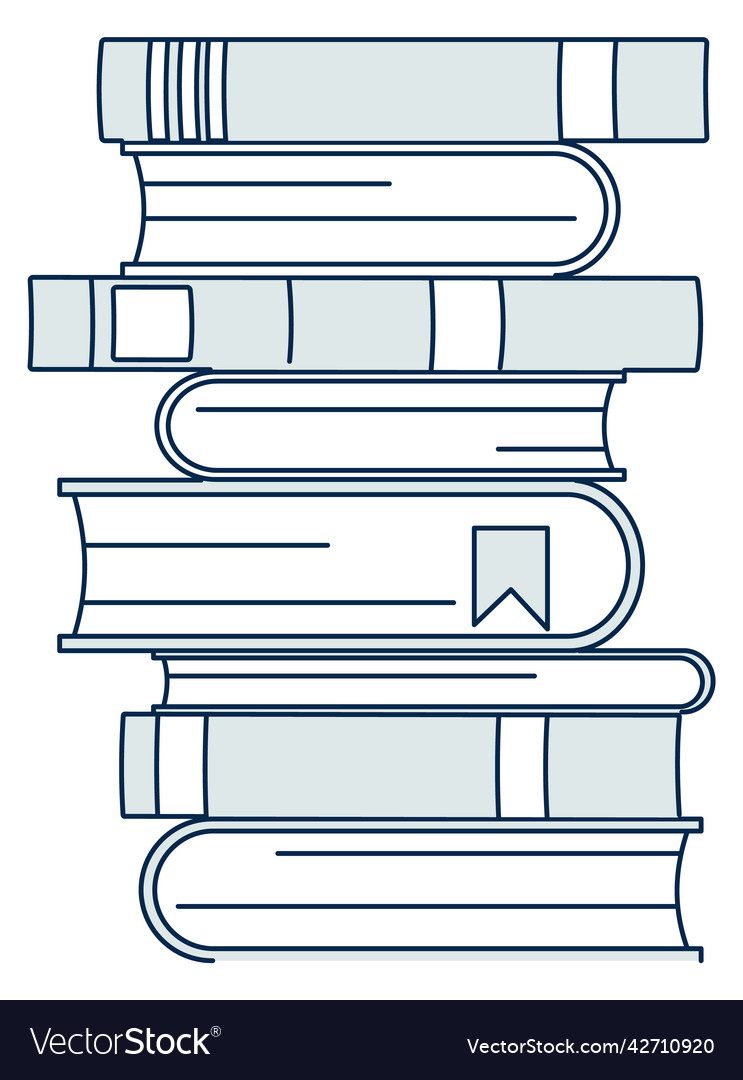 Book heap icon encyclopedia stack knowledge Vector Image