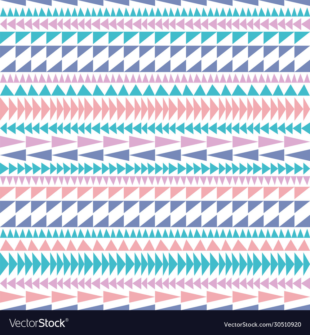 Colourful playful triangular stripe repeat pattern