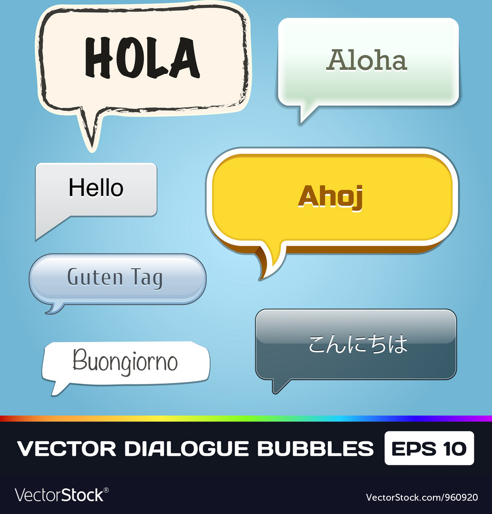 Dialogue bubbles Royalty Free Vector Image - VectorStock