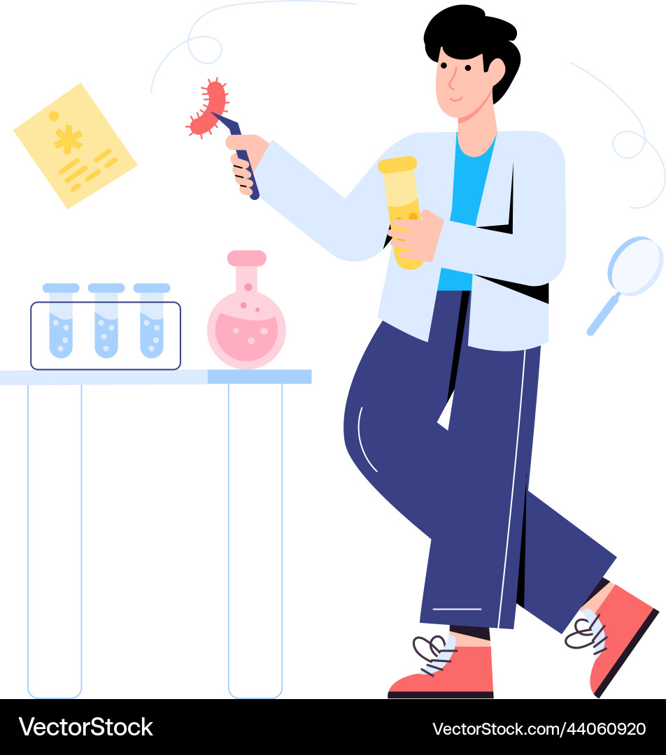 Download flat of lab Royalty Free Vector Image